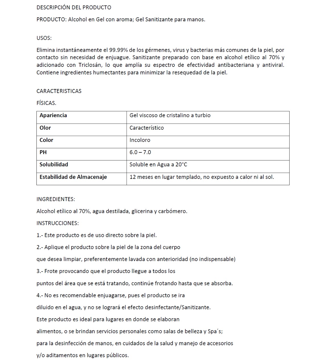 4P - GEL 255ML GEL 255ML